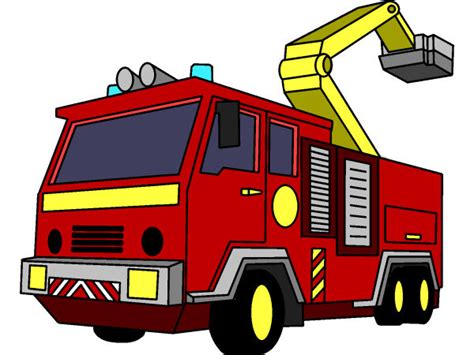 Coloriage gratuit à imprimer Camion de pompier