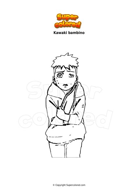 Disegno Da Colorare Kawaki Bambino Supercolored