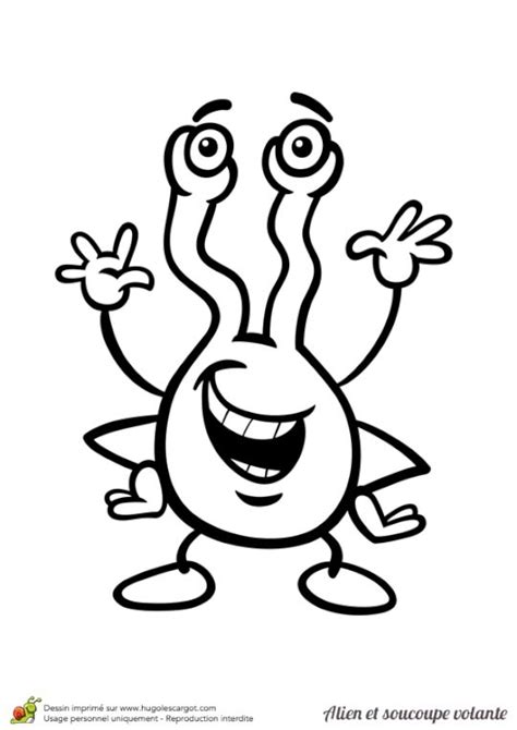 Coloriage Alien Et Soucoupe Volante Gros Yeux Vliegende Schotel