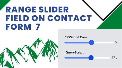 How To Add Range Slider Field On Contact Form Contact Form Range
