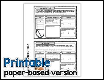 Comparing Linear And Exponential Functions Activity By Math Beach Solutions