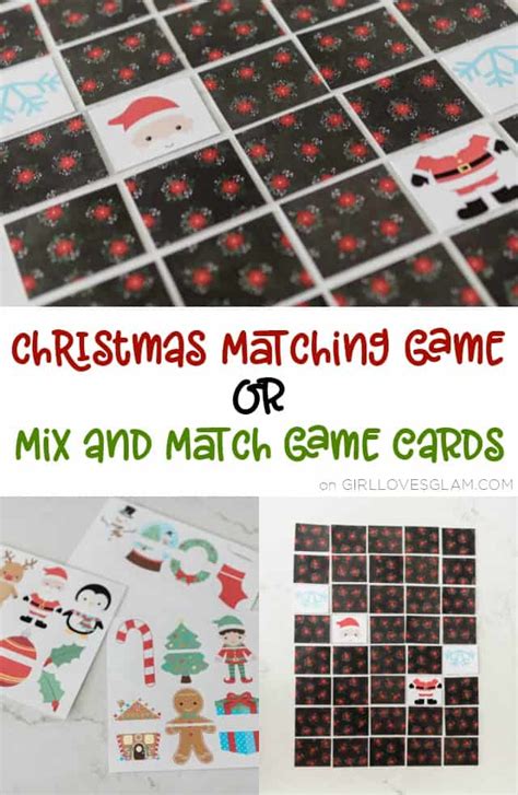 Christmas Matching Game Printable Girl Loves Glam