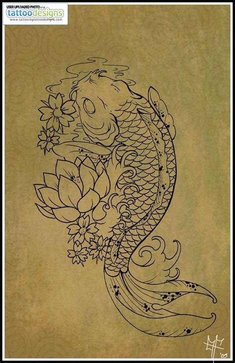 Koi Carp Tattoo Stencil Design Talk