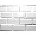 3x6 White Glossy Finish Beveled Ceramic Subway Tile Shower Walls
