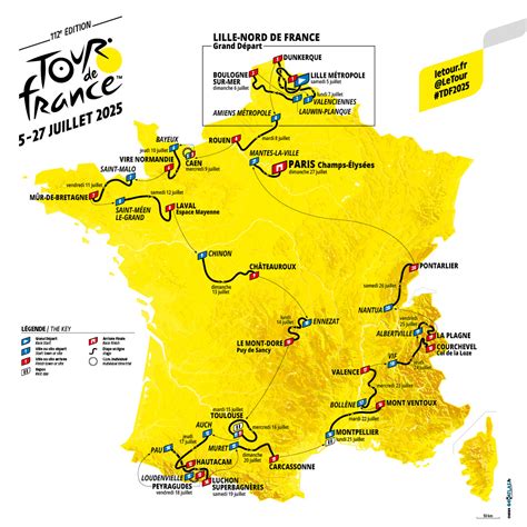 Tour De France Parcours Et Tapes De L Dition Velo Club