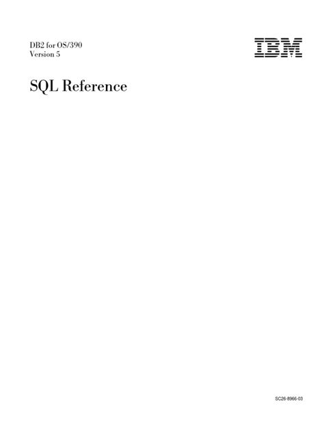 sql ref ibm db2 pdf ibm db2 sql