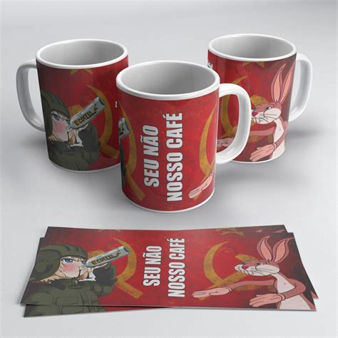 Caneca pernalonga comunista nosso café comunista comunismo