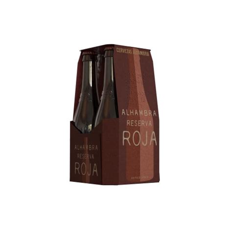Cerveza Roja Alhambra Reserva Pack De 4 Botellas De 33 Cl