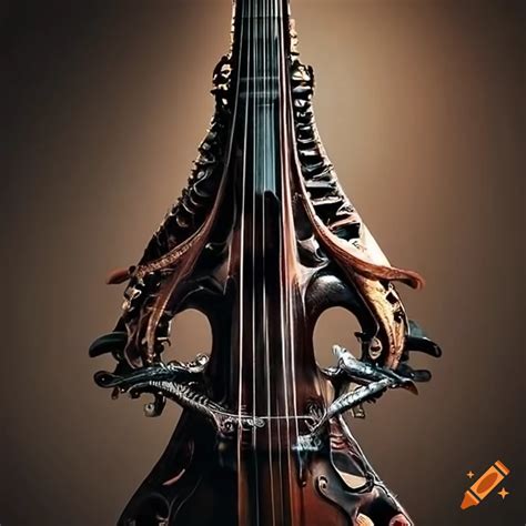 Biomechanical Double Bass Designed By H R Giger On Craiyon