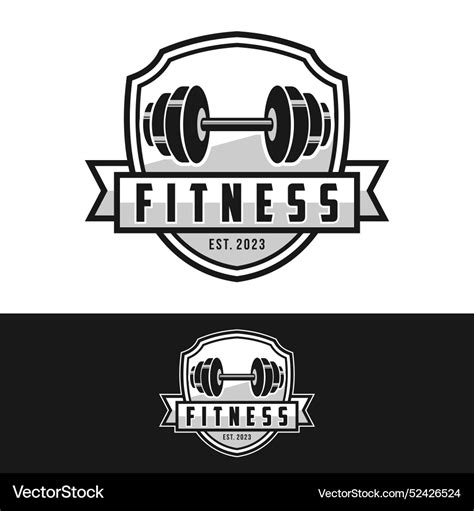 Fitness Logo Sport Design Template Gym Royalty Free Vector