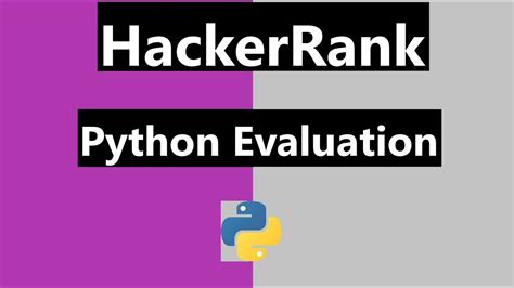 python evaluation hackerrank solution hackerrank python youtube