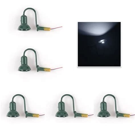 PAQUET DE 5 lampadaires DEL modèle ferroviaire à l échelle 187 avec