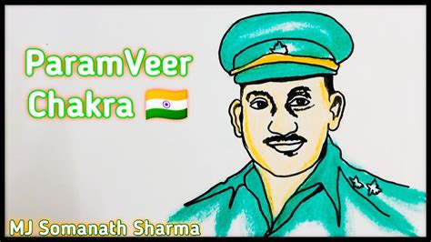 Veer Gatha Project Drawing How To Draw Somnath Sharma Sketch Easy