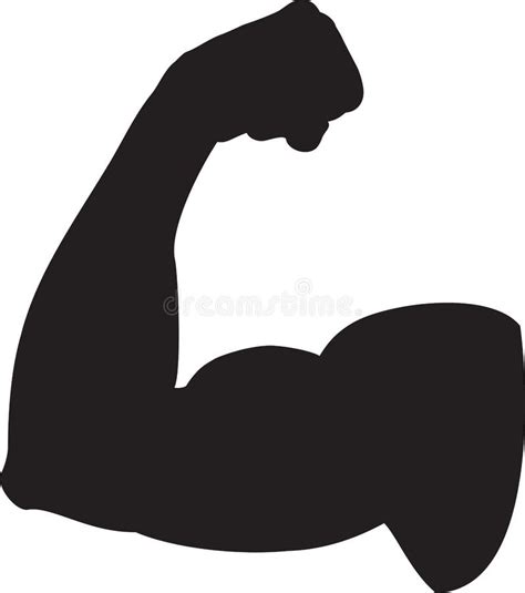 Biceps Muscle Flexing Arm Showing Power Bodybuilder Fitness Design