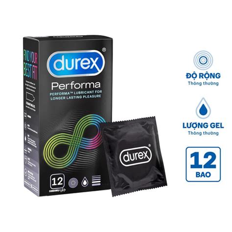 Bao cao su DUREX Performa có gel bôi trơn kéo dài thời gian quan hệ