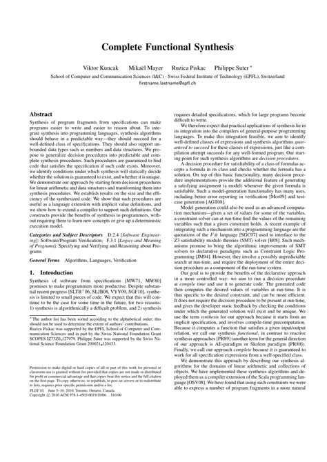 pdf on complete functional synthesis