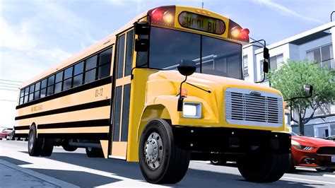 School Bus American Truck Simulator Bus Mod 1 45 Gameplay YouTube
