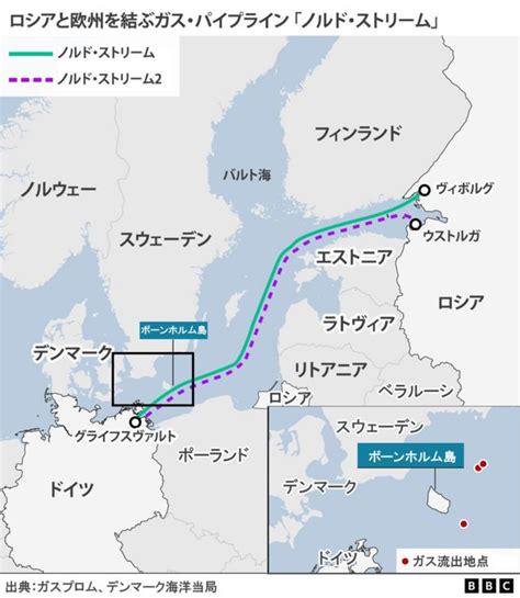 ノルドストリームでガス漏れ ウクライナはロシアのテロ攻撃と非難 BBCニュース