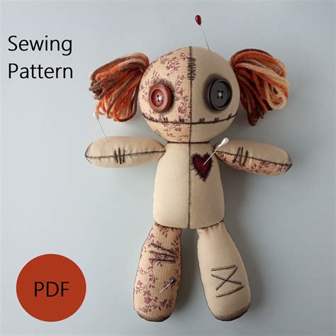 Voodoo Doll Pattern Cute Sewing Project Inspire Uplift