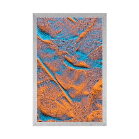 Poster Textur der Blätter auf einem Sandstrand Dovido de