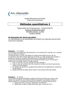 Chapitre 4 Fisher Méthodes quantitatives 2 Chapitre 4 Tests d
