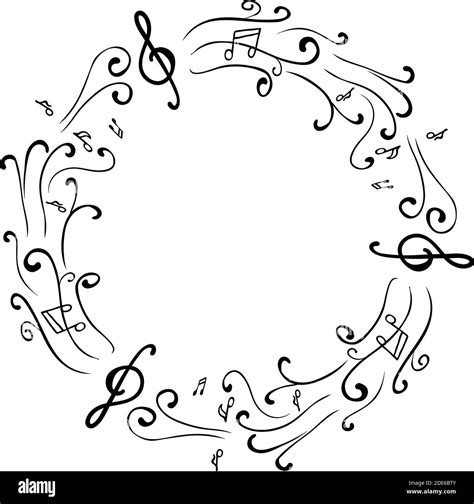 Pentagramas y notas musicales Imágenes vectoriales de stock Alamy