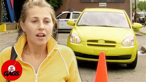 Yellow Car Gets Wrecked Just For Laughs Gags YouTube