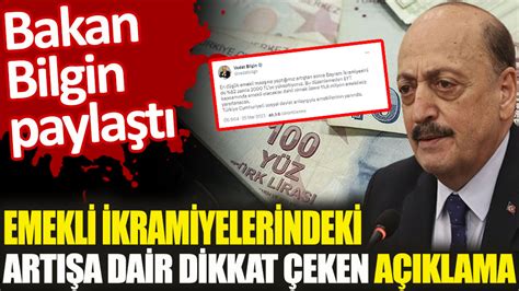 Çalışma ve Sosyal Güvenlik Bakanı Vedat Bilgin den emekli