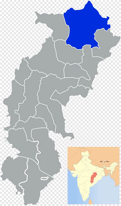 Distrik Raipur Bastar Negara Dan Wilayah India Peta India Dunia Png