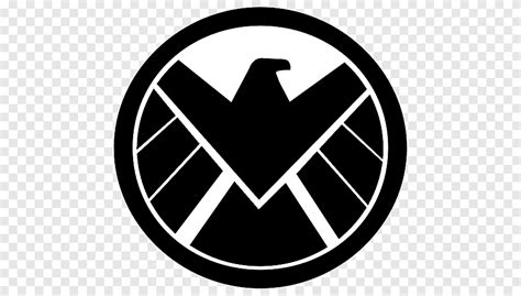 Black And White Eagle Logo Illustration Nick Fury Black Widow Thor S H