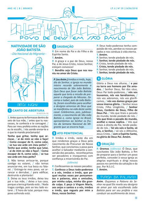 PDF 39 NATIVIDADE DE SÃO JOÃO BATISTA arquisp org br Quis Deus