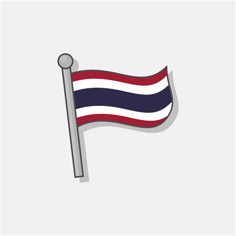 ilustración de la plantilla de la bandera de tailandia 13372479 Vector