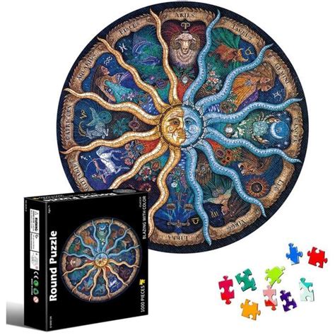 Puzzle 1000 pièces Rond 1000 pièces Puzzle Puzzles pour Adultes Puzzle