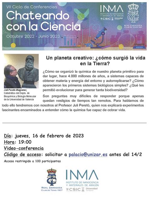 Chateando con la Ciencia Juli Peretó Magraner Instituto de