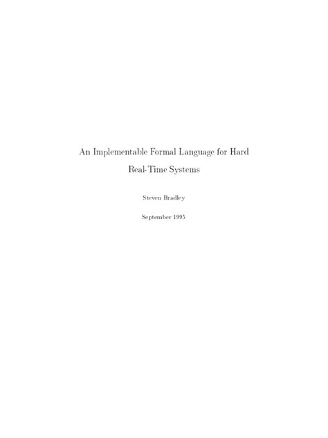 an implementable formal language for hard real time systems pdf real time computing logic