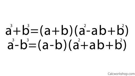 factoring sum and difference of cubes