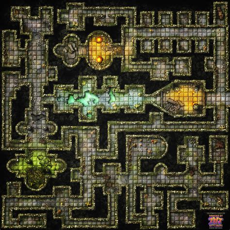 Battlemap 50x50 Dreadwood Dungeon Free OC R Dndmaps