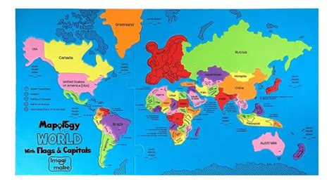 Imagimake Mapology World Map Puzzle Geografía Para Niños Envío gratis