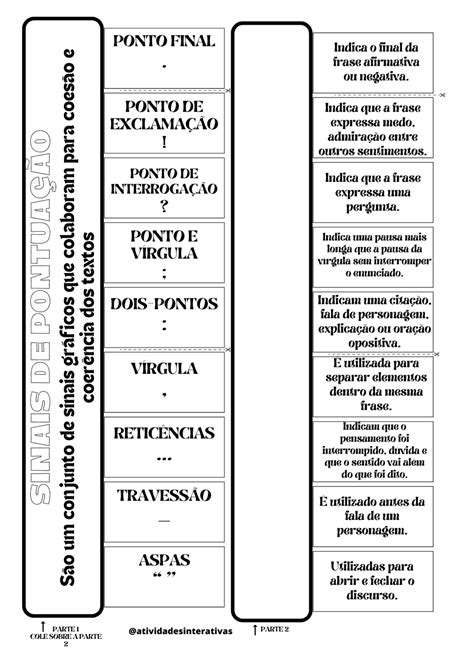 ATIVIDADE INTERATIVA SOBRE OS SINAIS DE PONTUAÇÃO Atividades