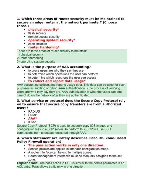 CCNA V2 Practice Exam 4 CCNA Exam Which Three Areas Of Router