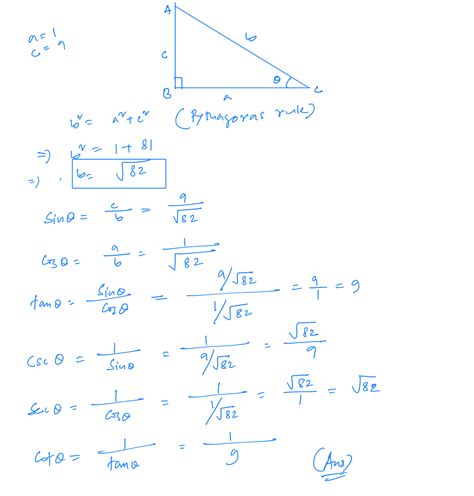 [solved] find the values of the six trigonometric functions for the angle course hero