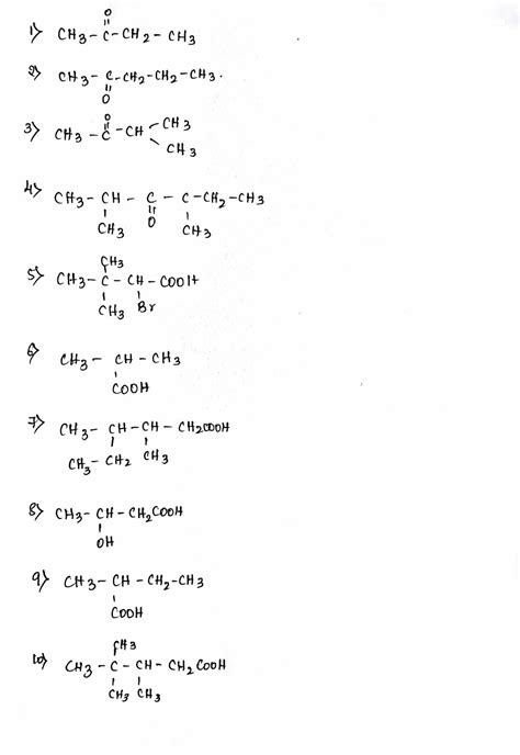 Nomenclature Practice Questions Class 10