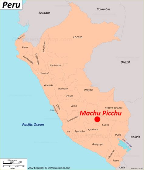Mapa de Machu Picchu Perú Mapas Detallados de Machu Picchu