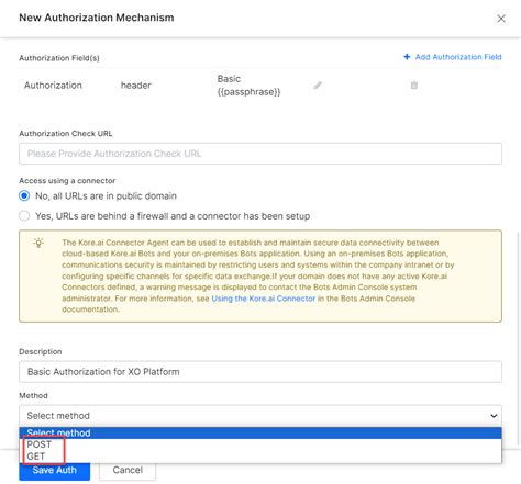 Setting Up Authorization Using Basic Auth Kore Ai Documentation