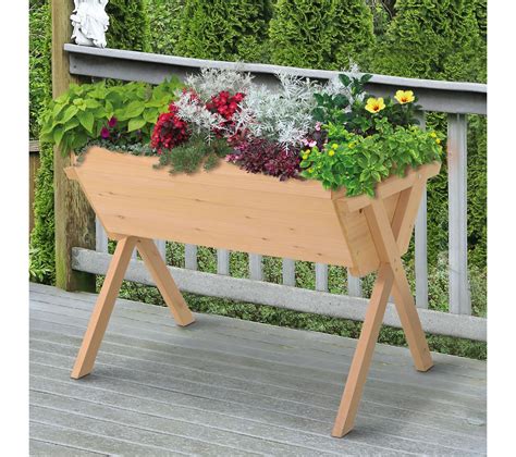 Jardinière Sur Pieds Dim 100l X 70l X 80h Cm Bois Massif Sapin Pot