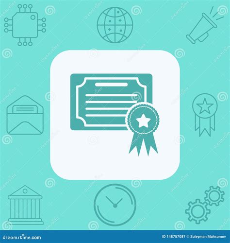 Symbole De Signe D Ic Ne De Vecteur De Certificat Illustration Stock