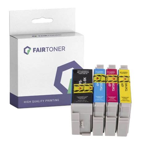 4er Multipack Set Kompatibel für Epson Workforce Pro WF 3725 DWF 34XL