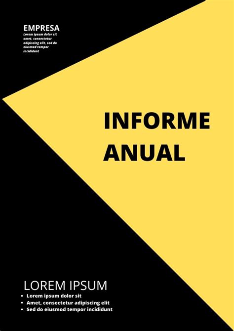 Portada Para Informe Negra Y Amarilla Para Word Portadas Para Word Y