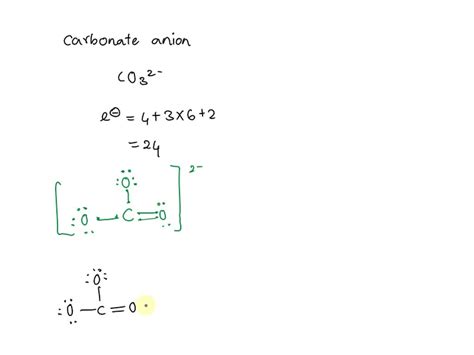 SOLVED Draw The Lewis Structure For The Polyatomic Carbonate Co Anion