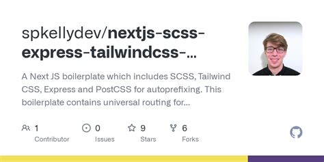 GitHub Spkellydev Nextjs Scss Express Tailwindcss Boilerplate A Next